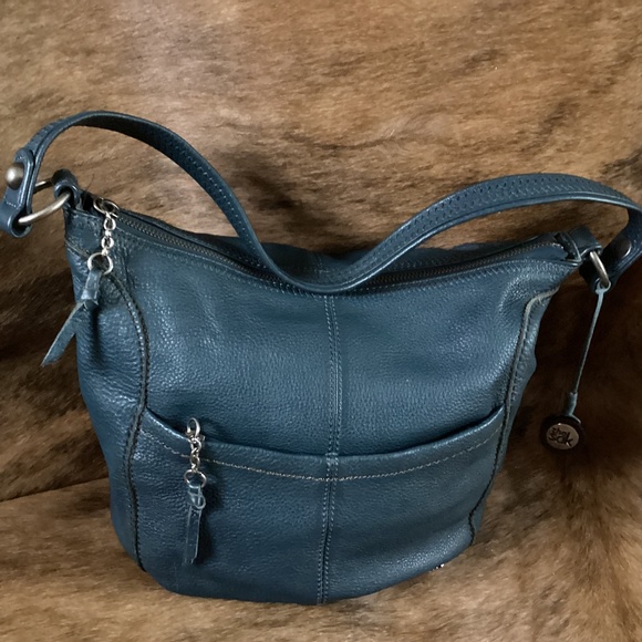 The Sak | Bags | The Sak Blue Pebbled Leather Shoulder Carry Handbag ...